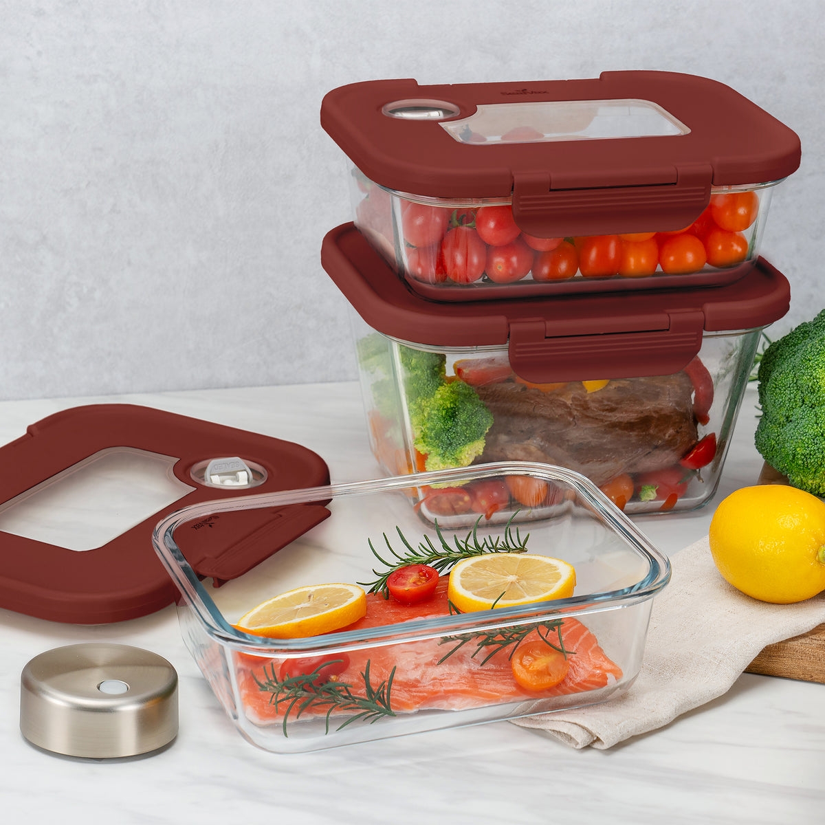 SEASON•SEAL Containers set, (1L+2M) & Vacuum Device – SealVax